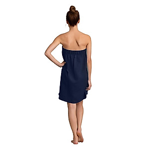 Soft Touch Linen Soft, Lightweight, Comfortable and Adjustable Closure, Quick Dry Waffle Spa/Bath Wraps Without Pocket for Women