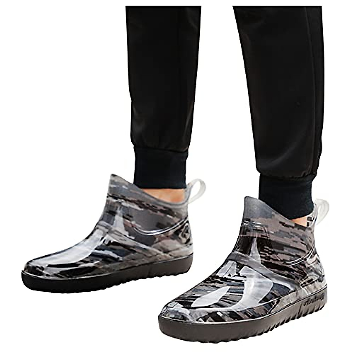 JUMESGU Lightning Deals Today Men's Ankle High Waterproof Hiking Boots Outdoor Lightweight Shoes Trekking Trails 2023