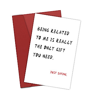 SIMSONN Funny Valentine's Day Greeting Cards with Envelopes, Anniversary card for Wife Husband, Birthday Cards for Brother Sister Relative Bday Card for Cousin Niece