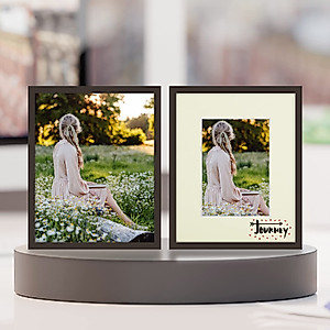 AUEAR, 10 Pack Mixed Color 8x10 Pre-Cut Acid Free Picture Mat for 5x7 Photos/Artworks/Prints with White Core Bevel Cut Framing Mats