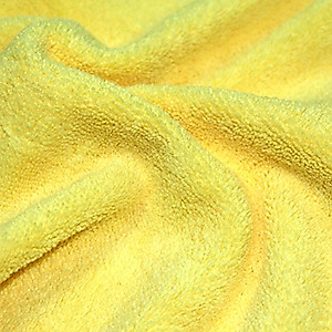 POLYTE Microfiber Cleaning Towel Ultrasonic Cut Edgeless (16x16, 24 Pack, Premium, Blue,Green,Yellow)