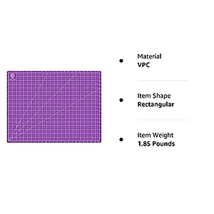 KC GLOBAL A2 (25"x19") Professional Grade Self-Healing Cutting Mat (Purple) - Odor-Free, Double-Sided, eco-Friendly, Durable. Premium Desk mat for Crafting, Sewing, Quilting and Art Projects