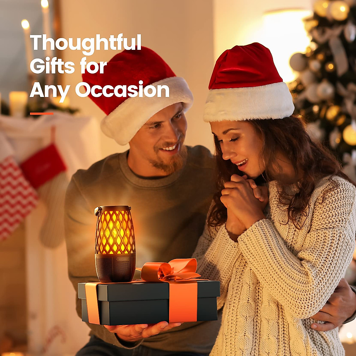 KuccHero Outdoor Bluetooth Speaker with Light, Decor, Tech Gadget Cool Stuff, Sync up to 100 Wireless Portable Speaker with Wall Mount/Stake/Hook, Waterproof for Patio/Yard/Party/Camping