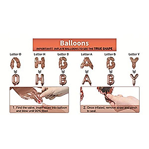 Sekcen Baby Shower Decorations for Girl 69 Pcs Rose Gold Girl Baby Shower Decor Kit with Foil & Confetti Balloons, Tassels, Triangle Flags