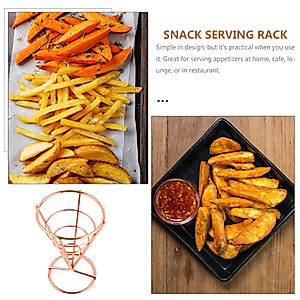 Homoyoyo Ice Cream Cone Stand Sugar Cone Holder Stand Snow Cone Holder Dipping Cup Holder Appetizer Wire Cone Ice Cream Cone Holder Metal Brackets Fish and Chips Cone French Tap Iron