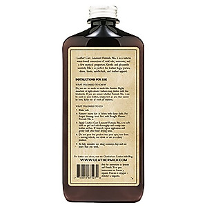 Leather Milk Conditioner and Cleaner for Furniture, Cars, Purses and Handbags. All-Natural, Non-Toxic Conditioner Made in the USA. Leather Care Liniment No. 1. 2 Sizes. Includes Premium Applicator Pad