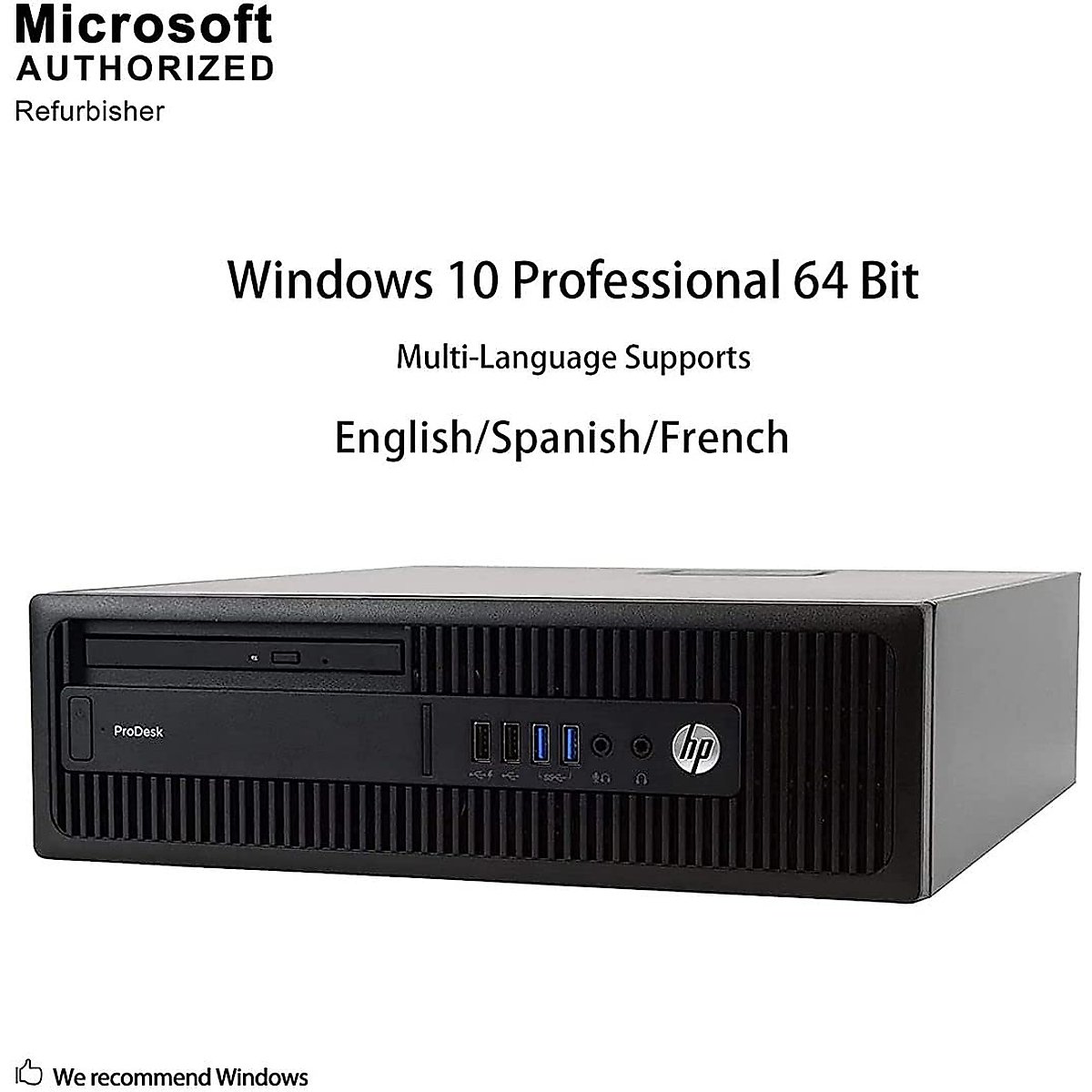 HP ProDesk 600 G2 SFF Desktop Computer Inter i5-6500 Up to 3.60GHz 32GB DDR4 RAM New 1TB SSD Built-in AX200 Wi-Fi 6 HDMI Dual Monitor Support Wireless Keyboard and Mouse Win10 Pro (Renewed)