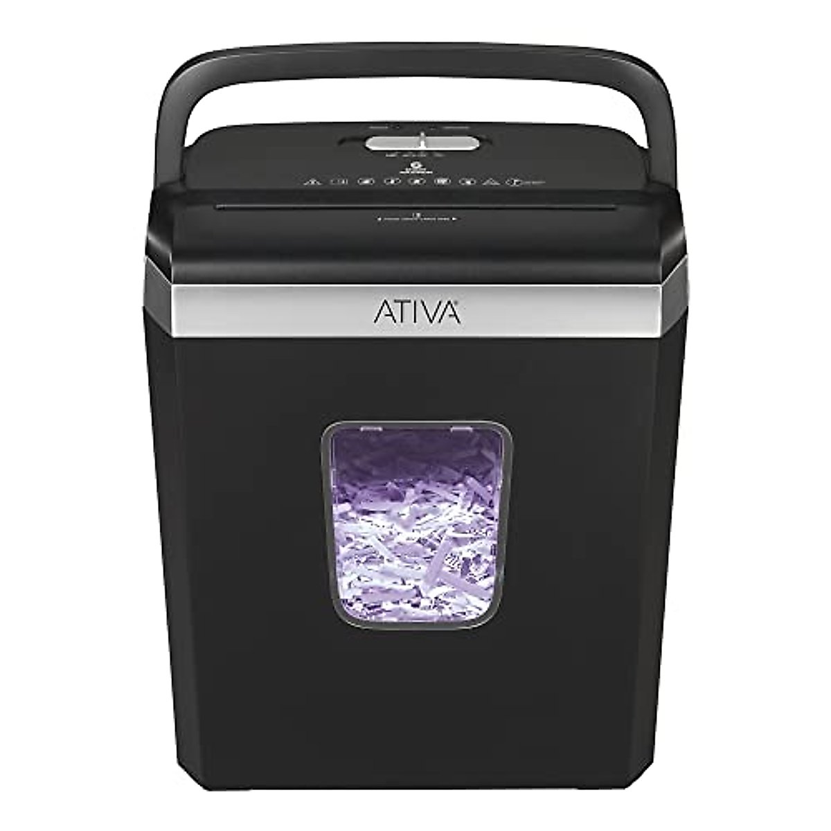 Ativa® 6-Sheet Cross-Cut Shredder, Black, A06CC19