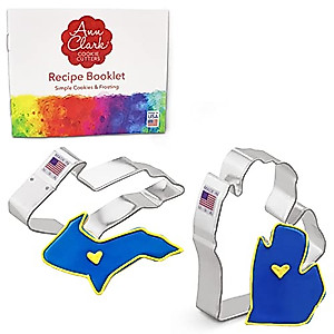 Upper and Lower Michigan Cookie Cutters 2-Pc. Set Made in USA by Ann Clark