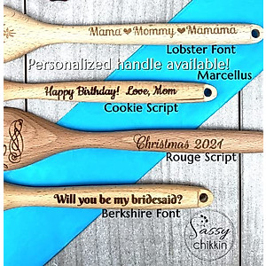 Hey Batter Batter Wooden Baking Spoon, Laser Engraved Personalized Gift, Gift For Baseball Mom, Thank You Gift for Coach, Cooking Gift for Men, Home Cooking, Baseball Season, Softball Coach