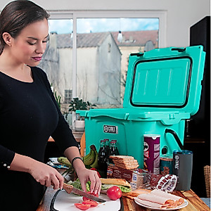 Viva 25QT Portable Rotomolded Hard cooler, Heavy Duty Cooler Ice Chest + 8L Small Soft Cooler Bag Waterproof Lunch Box, Insulated Bag & Cooler, 5-day cold retention for Travel, Beach, Camping, Fishing