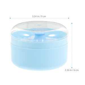 2pcs Fluffy Body Case Talcum Puff Container Kits with Puff for
