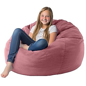 Dafftos Bean Bag Cover for Organizing Children Plush Toys or Memory Foam Stuffed Animal Bean Bag Storage Soft Washable Premium Corduroy Organizer Keep Room Clutter Stuffable (Without Filling) X-Large