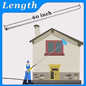 POWER TOWN Pressure Washer Extension Wand, 60 Inch Stainless Steel Upgrade Power Washer Lance, 1/4 Inch Quick Connect, 2 Pack