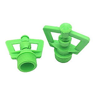 MANHONG Botanical Garden Lawn Nozzle Green Rotating Micro-sprinklers with 1/2" Male Thread Greenhouse Garden Irrigation Lawn Mist Spray Nozzle Watering 10 Pcs (Color : Red)