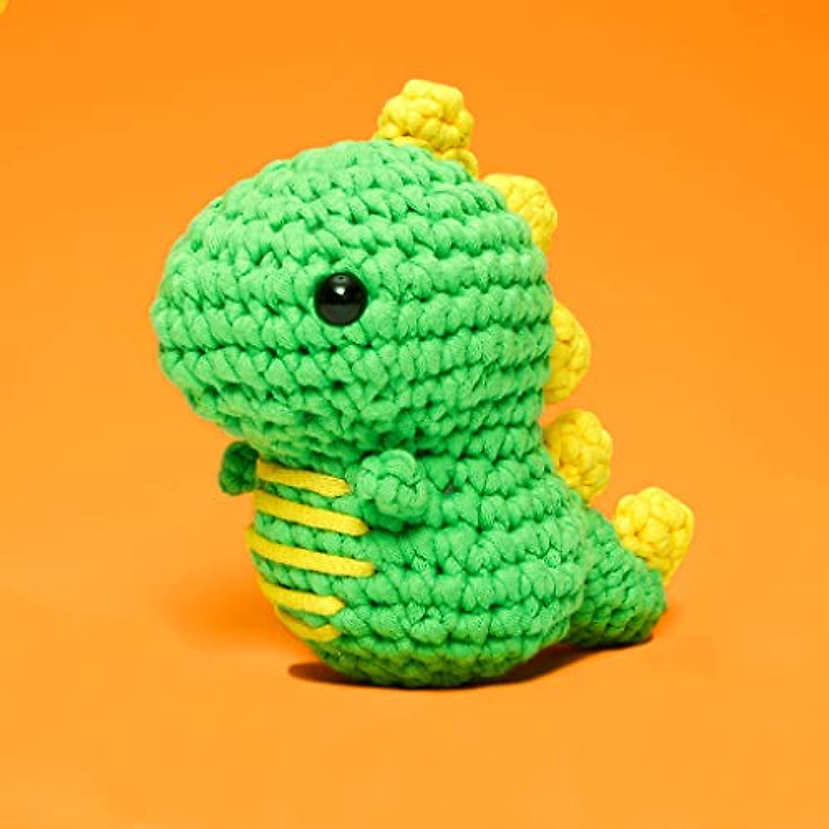 The Woobles Beginners Crochet Kit with Easy Peasy Yarn as seen on Shark Tank - Crochet Kit for Beginners with Step-by-Step Video Tutorials - Fred The Dinosaur