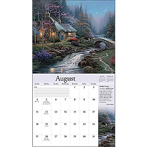 Thomas Kinkade Special Collector's Edition 2024 Deluxe Wall Calendar with Print: Lakeside Splendor