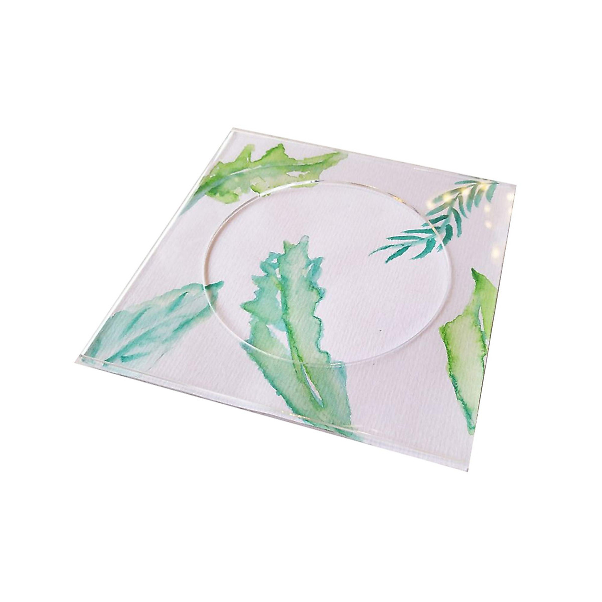 DIY Acrylic Napkin Holder, Square Clear Acrylic Cocktail Coaster,Set of 6 Home and Office Décor