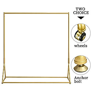 BOSURU Modern Clothes Rack Retail Display Clothes Rack Freestanding Garment Rack Easy Assemble Clothing Rack for Bedroom or Boutiques Gold 59" L