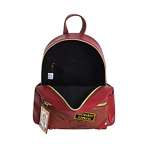 Concept One Harry Potter Mini Backpack, Hogwarts Express Platform 9-3/4 Small Travel Bag for Men and Women, Burgundy, 9 Inch