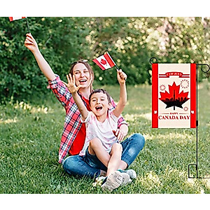 Happy Canada Day Garden Flag 1st of July Canadian National Day Holiday Vertical Double Sized Yard Outdoor Decoration