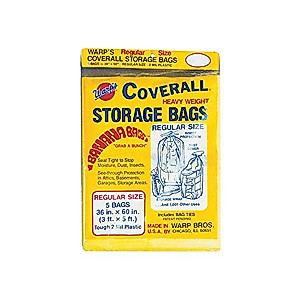 Warp'S Storage Bag Banana Bag Regular Yellow 36" X 60" 5 Bags Per Pack - 2 Pack (Total 10 Bags)