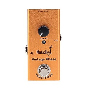 Musiclily Basic Vintage Phase Electric Guitar Effects Pedal DC 9V Adapter Powered True Bypass