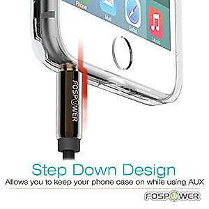 FosPower 3.5mm to RCA Cable (10FT), RCA Audio Cable 24K Gold Plated Male to Male Stereo Aux Cord [Left/Right] Y Splitter Adapter Step Down Design