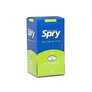 Spry Fresh Natural Xylitol Chewing Gum Dental Defense System Aspartame-Free Sugar Free Gum 400 pieces (2 pieces/pack)