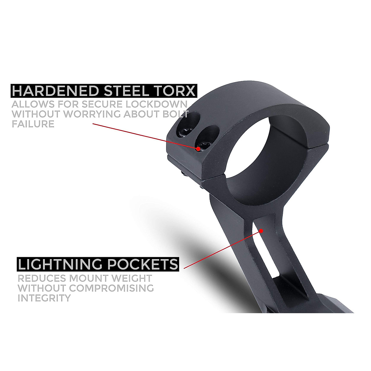 Monstrum Alpha 1-6x24 First Focal Plane FFP Rifle Scope with MOA Reticle | H-Series 30mm Offset Scope Rings | Bundle