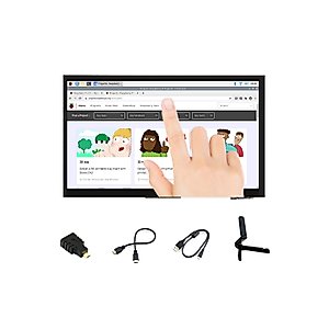 Ingcool 7 inch HDMI LCD 1024x600 Resolution Capacitive Touch Screen IPS Display Module Compatible with Raspberry Pi 4 3 2 1 B B+ A+,Jetson Nano,Support Software Resolution (up to 1920×1080)