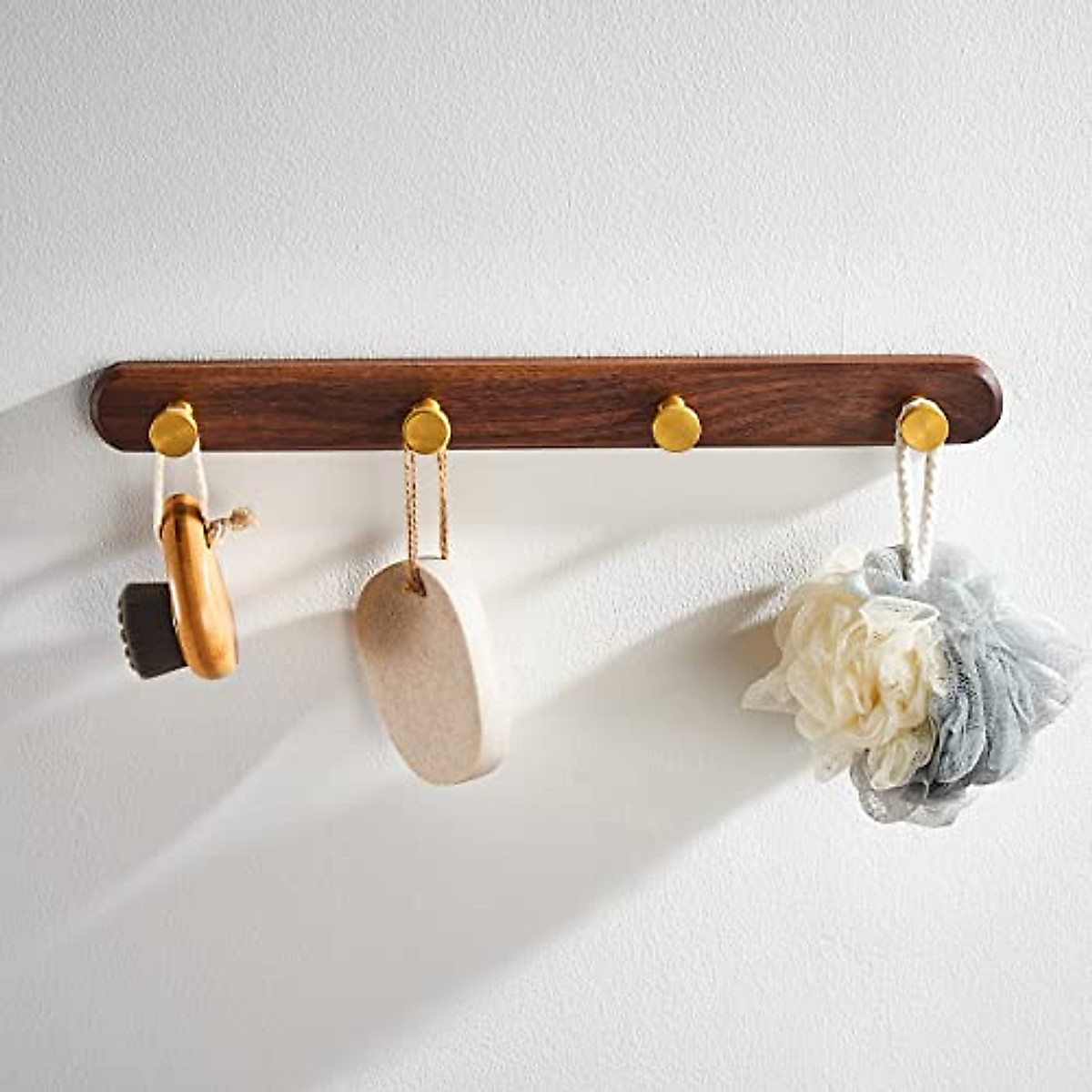 Wood Wall Mount Hooks, Modern Coat Hooks, Coat Rack Wall Mounted Hangers for Clothes, Keys, Plants, Towels, Wooden Hat Hooks for Entryway, Bathroom