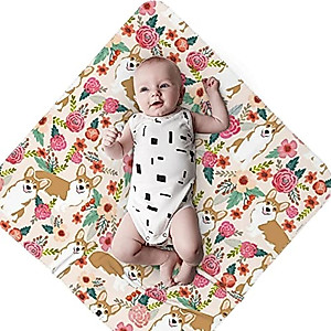 Corgi Baby Stuff Swaddle Blanket Corgi Gifts for Corgi Lovers Soft Newborn Wrap Baby Swaddling Blanket Cover Baby Throw Receiving Blankets Silky Breathable Stretchy Gifts for Boys Girls Infant Shower