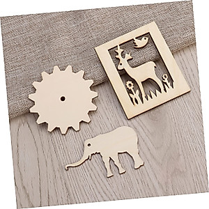Homoyoyo 30 Pcs Unfinished Gear Wheels Unfinished Wood Cutouts Wood Cutout for Crafts Wood Circles for Crafts Wood Embellishment DIY Wood Craft Nativity Crafts Wooden Bamboo Equipment