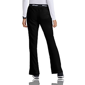Grey's Anatomy 4275 3 Pkt Logo Waist Pant with Drawstring (Black, XX-Small)