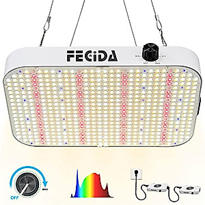 FECiDA Dimmable 1000W LED Grow Light, UV-IR Included Full Spectrum LED Grow Tent Light for 2x2 3x3 2x4 ft, 2023 Best Indoor Plants Growing Lamps, Daisy Chain Function & Quiet Build-in Fan