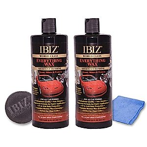 IBIZ® World Class Car Wax (64oz). Premium, Easy-to-Use Professional Grade Carnuba Car Wax for All Makes & Models.