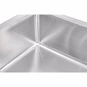 DuraSteel Stainless Steel Floor Mount Mop Sink/Basin with Sink Drainage/Strainer - NSF Certified - 24" W x 24" L x 13" H (Commercial kitchen, Restaurant, Business, Garages, Basements)