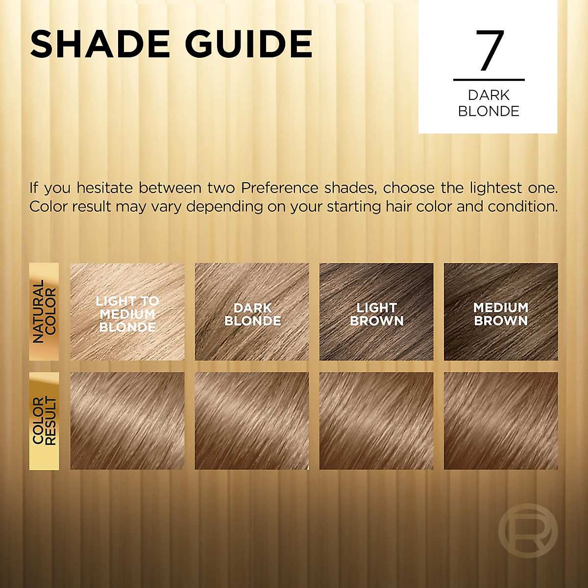L'Oreal Paris Superior Preference Fade-Defying + Shine Permanent Hair Color, 7 Dark Blonde, Pack of 1, Hair Dye