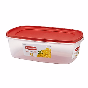 Rubbermaid 071691405382 food, 2 pack, clear with red lid