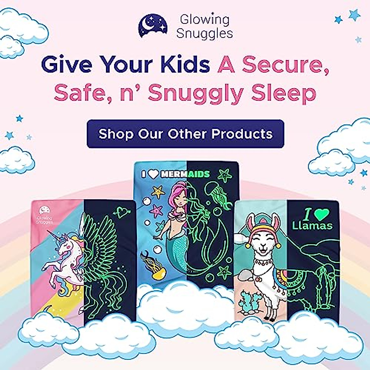 GLOWING SNUGGLES Princess Unicorn Glow in The Dark Blanket for Girls - Unicorn Princess Birthday Halloween Thanksgiving for Girls; Unicorn Princess Toys; Cute Soft Room Decor