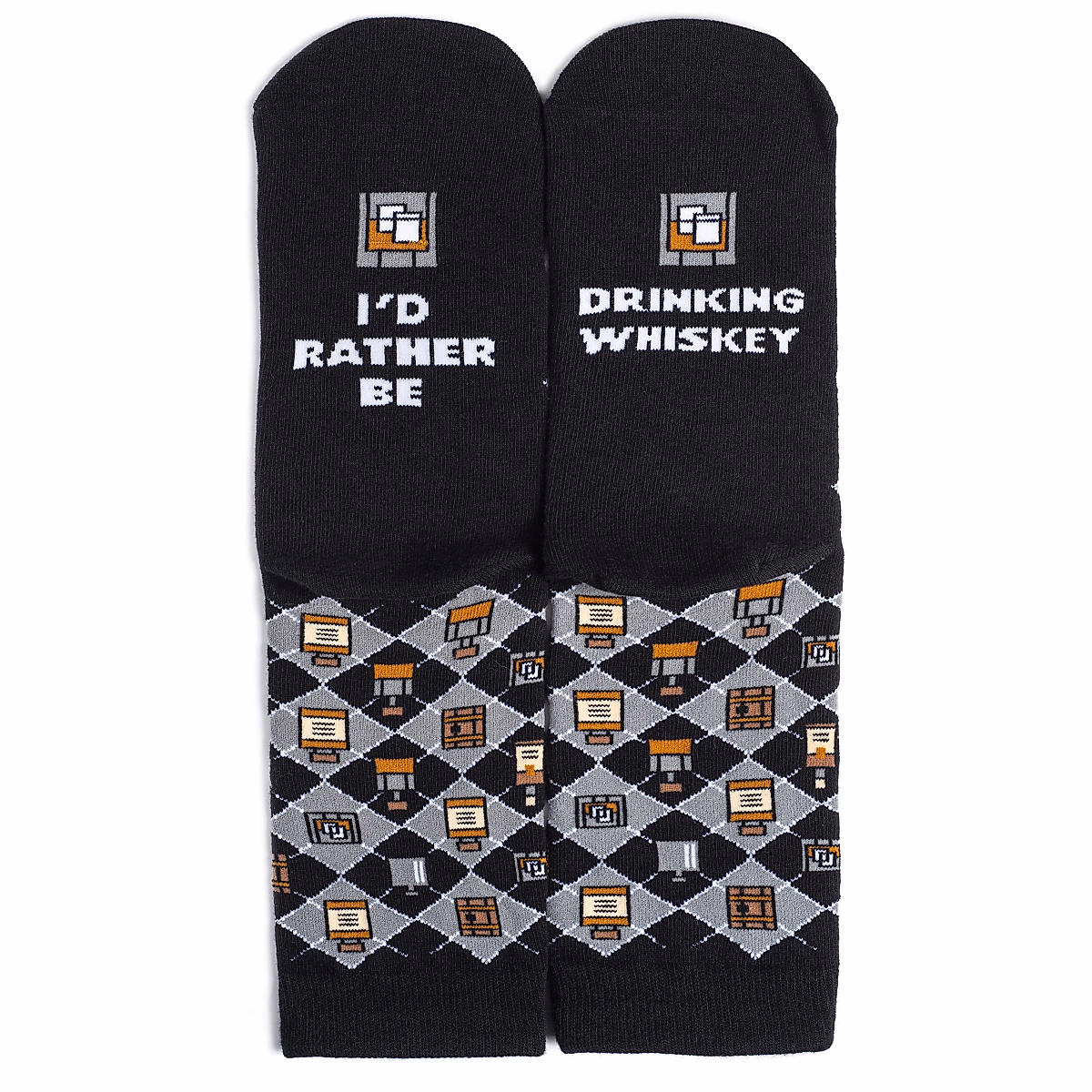 I'd Rather Be Drinking Whiskey Socks - Unique Whiskey Gift for Men Who Have Everything - Unisex One Size