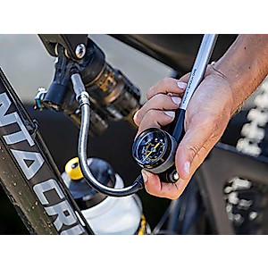 Topeak 360 PSI/24.8 Bar Pocket Shock DXG With Dial Gauge , Black/Silver