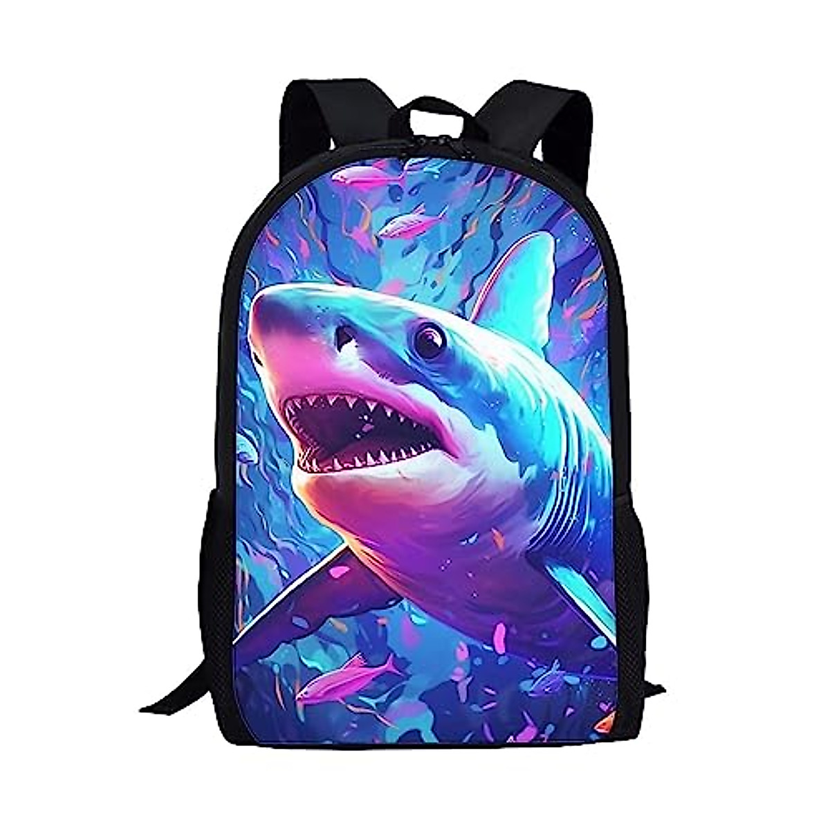 Cool Blue Shark Cool Animal Backpack School Backpacks Preschool Book Bag Cute School Bags for Kids Boys Girls Travel Daypack