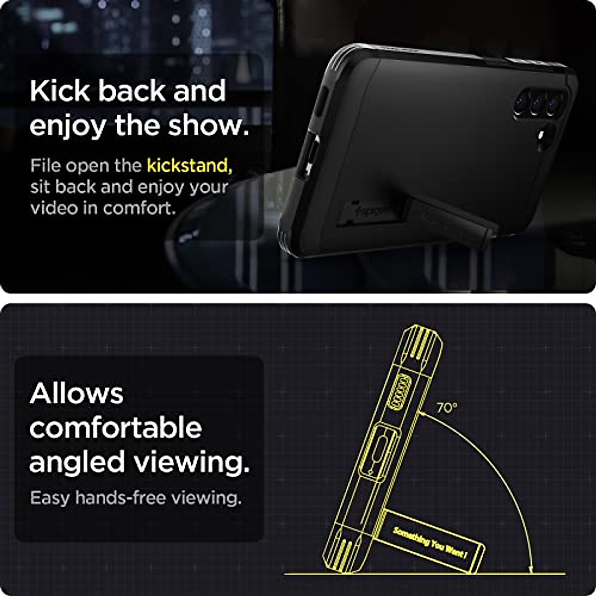 Spigen Tough Armor Designed for Galaxy S21 FE Case (2021) - Black