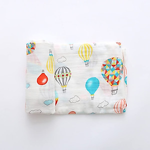 Karitree Muslin Swaddle Blanket Unisex Swaddle Wrap Soft Silky Bamboo Muslin Swaddle Blankets Neutral Receiving Blanket for Boys and Girls, Large 47 x 47 inches Feather (Hotballon)