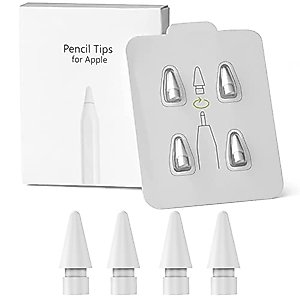Zosylala Tips for Apple Pencil,Stylus Tips,Pencil Tips for iPad,Replacement Pen Nibs Compatible with iPad Air Mini Pro Apple Pencil 1st & 2nd Generation - 4 Packs