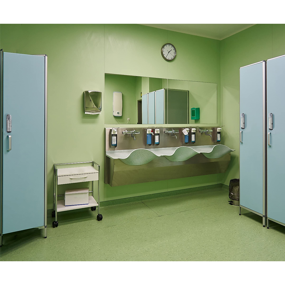 MicroIQ Electronic Cabinet Lock for Doors, Drawers, Lockers, Touch Keypad for Keyless Entry, Keyed Cam Lock Replacement, Knob on Top Vertical, Brushed Silver