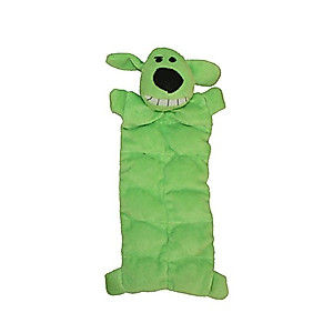 Multipet 12-Inch Squeaker Mat Soft Plush Dog Toy with 13 Squeakers, Colors may vary