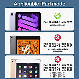 BRAECNstock for Apple iPad Mini 7 A17 Pro Case iPad Mini 7th/6th Generation Case 2024/2021 8.3" with Screen Protector Pen Holder Rotating Hand Strap Stand Shockproof iPad Mini 7/6 Case Kids - Black